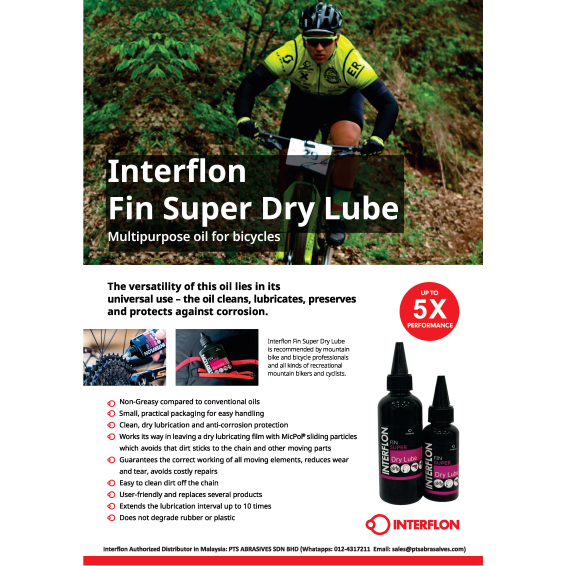 INTERFLON FIN SUPER DRY LUBE (50ml / 100ml) Lubrication Dry Lube ...