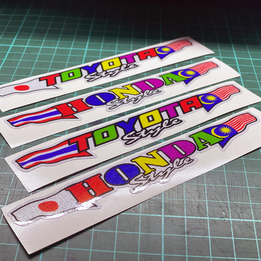 Toyota honda perodua jdm mdm thailooks style jbstyle sticker 3M ...