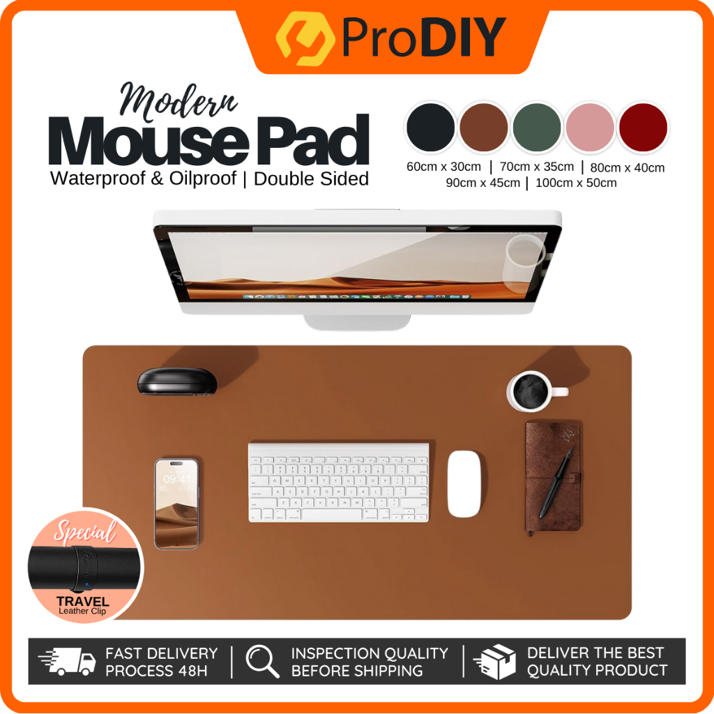 Leather Mousepad Keyboard Mat Anti-slip Mouse Pad Office Laptop Desk ...