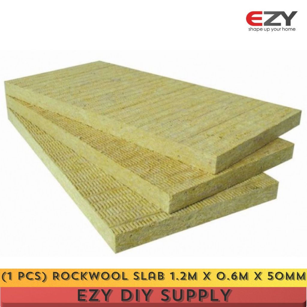 (1PCS)Rockwool Density 40KG/m3 Rockwool Fireproof & Soundproof Insulation Material (5CM X 60CM X ...