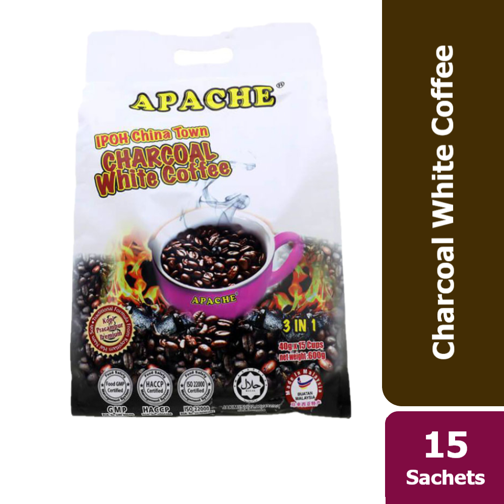 APACHE Charcoal White Coffee 3in1 40g x 15 Sachets | Shopee Malaysia