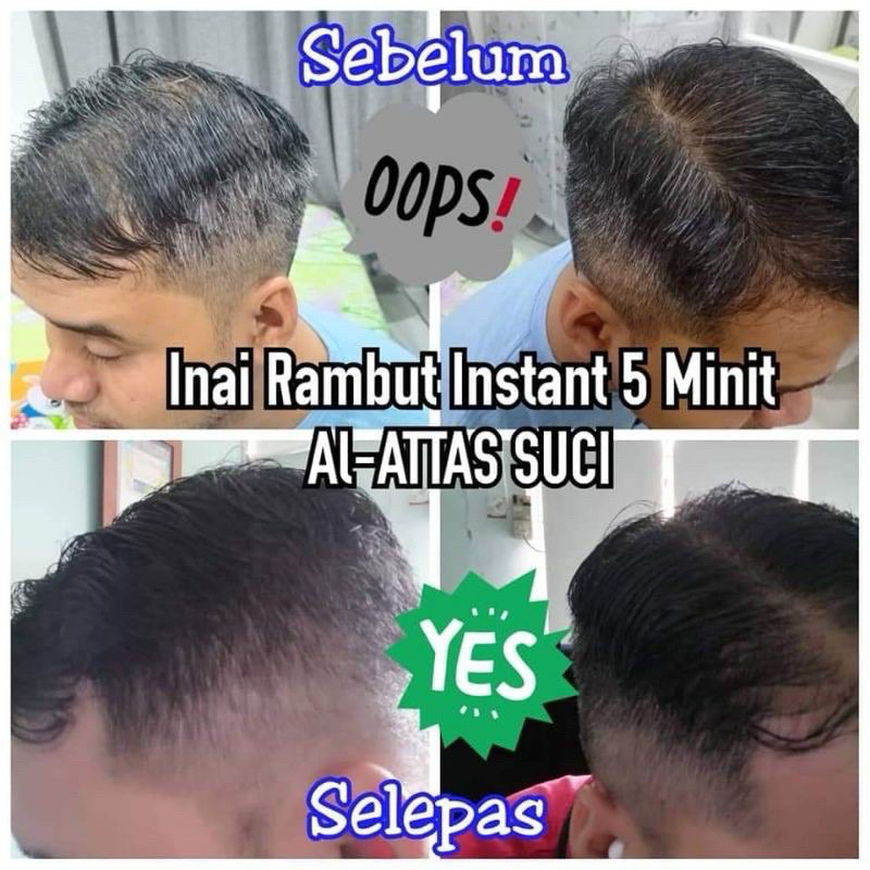 Inai rambut beruban/inai shampoo uban/hair darkening shampoo/inai hitam ...