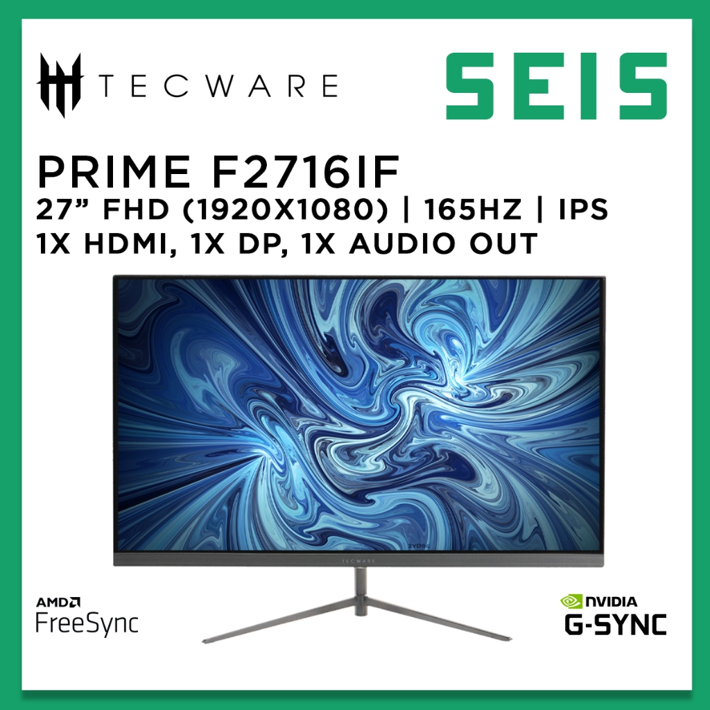 Tecware Prime F2716IF 27″ IPS LED Gaming Monitor 165hz IPS AMD Freesync ...