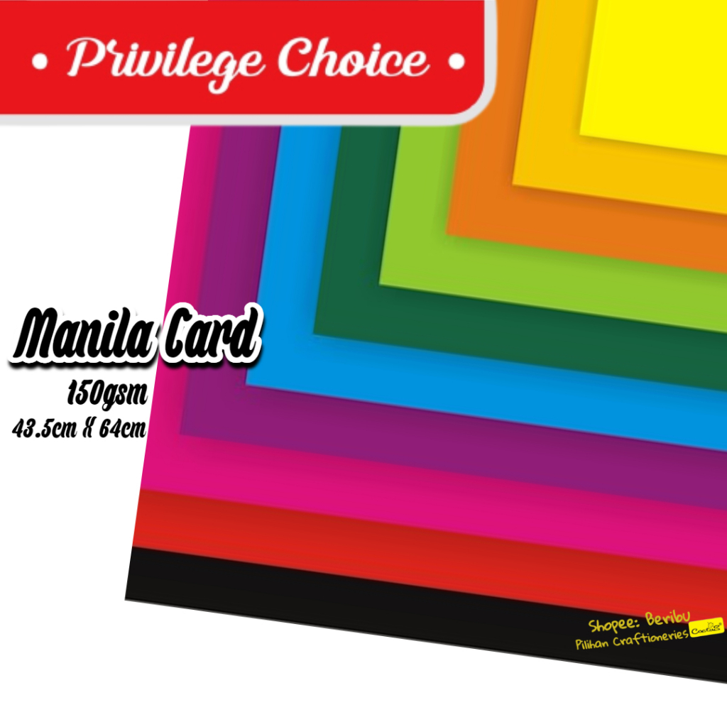 Manila Card Bright Cyber Colour 150gsm 17"x25" Kad Manila Kertas Warna Prima Card Manila Kad ...