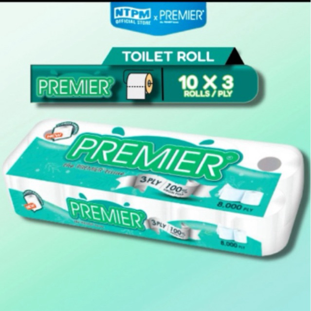 Premier Pulp Toilet Roll 3ply (10RL) | Shopee Malaysia