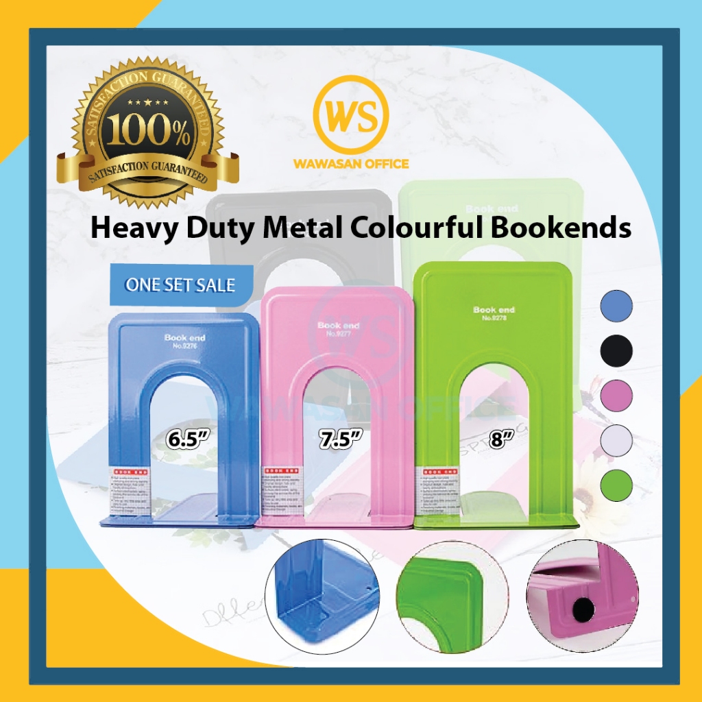 Metal Book End / Book Stand Holder / Bookend / Book Stopper / Penahan ...