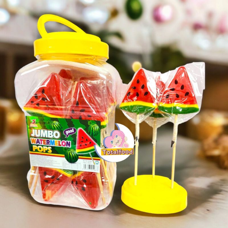 30pcs KHY Big Lollipop Rainbow Whirly (30g) / Jumbo Watermelon Pops ...