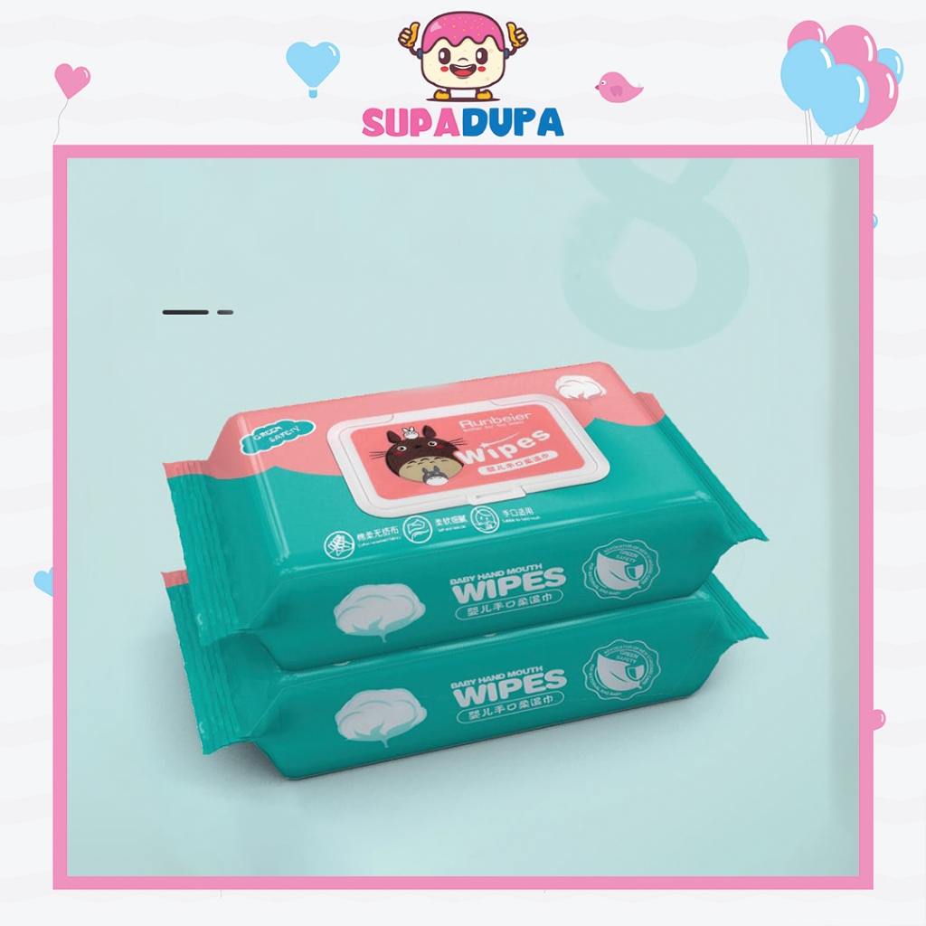 80 Pcs Alcohol Free Wet Tissue Baby Hand Wipes Portable Premium Baby ...