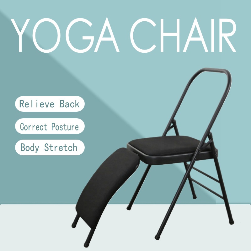 COD 2-Day Delivery Yoga Chair Foldable Metal Chair Multi-purpose Yoga ...