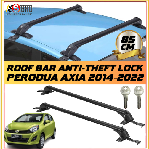 Perodua Axia 2014-2022 Adjustable Aluminum Lockable Rooftop Luggage ...