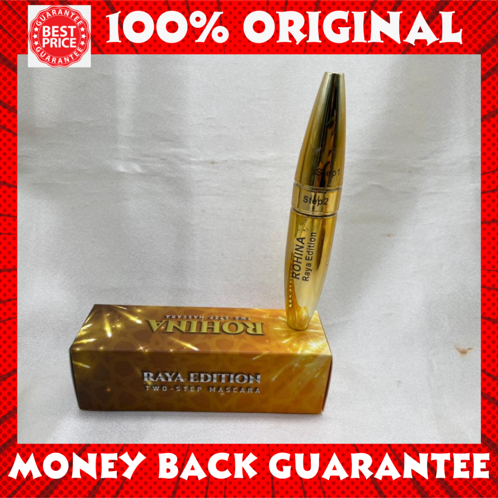 MASKARA ROHINA RAYA EDITION (GOLD) TWO STEP MASCARA WATERPROOF ORIGINAL ...
