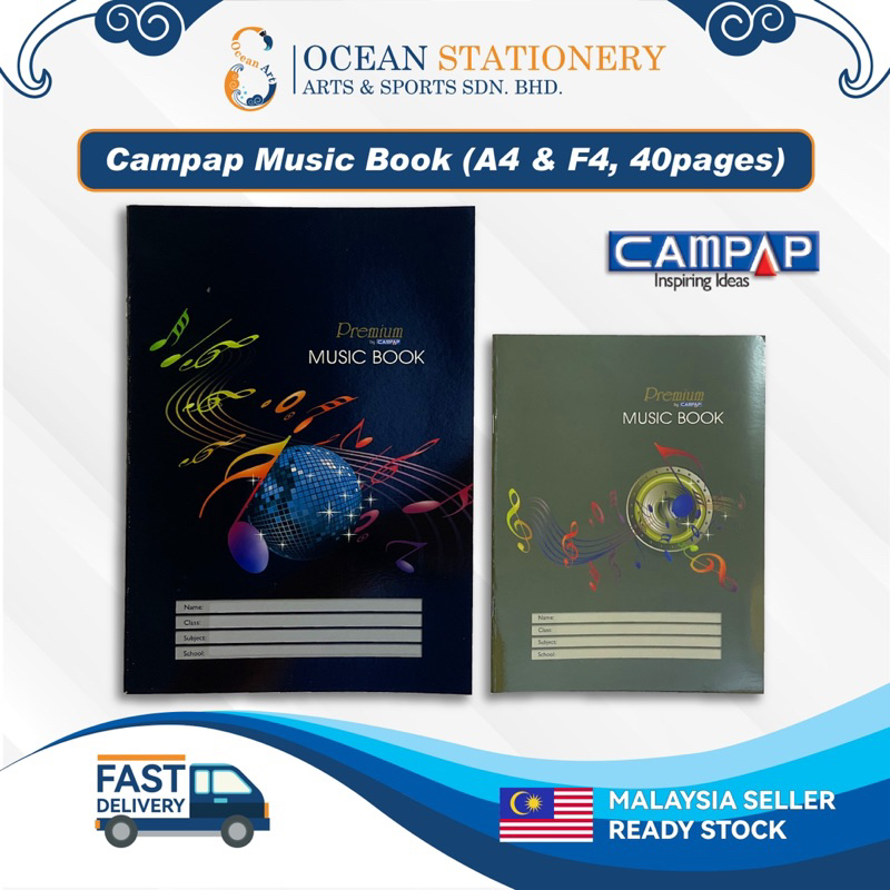 Campap Music Book (A4 & F4, 40pages) | Shopee Malaysia