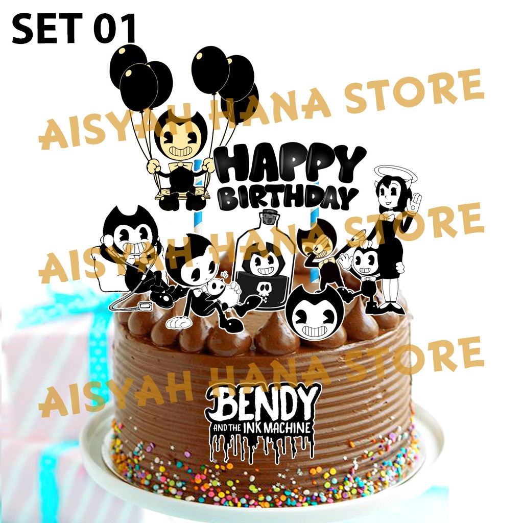BENDY CAKE TOPPER SET 01 | Shopee Malaysia
