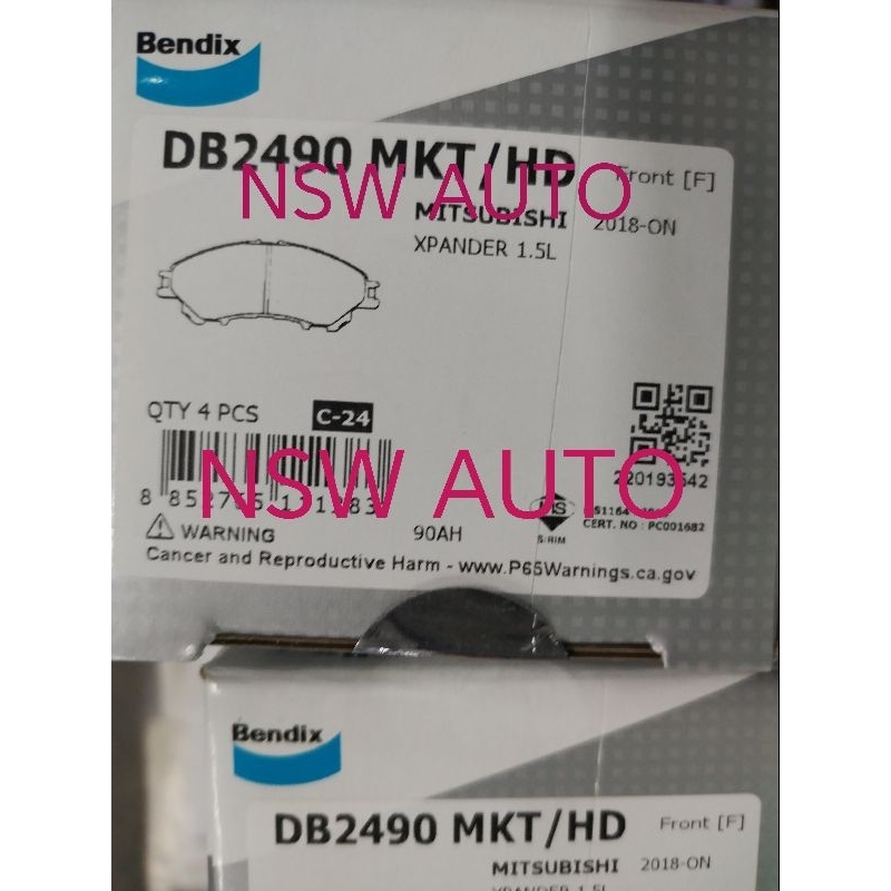 Mitsubishi Xpander brake pad front Bendix Metal King Titanium | Shopee ...