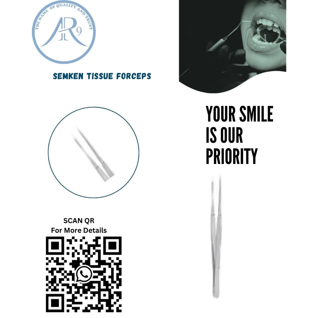Semken Tissue Forceps Tweezer for Dental and Surgical Uses, With Tooth ...