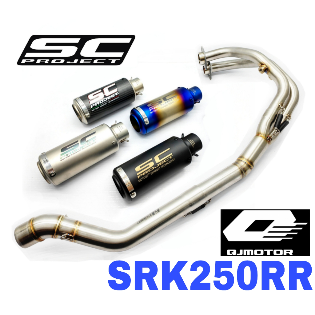 SC Project Exhaust QJMotor SRK250RR Full System Tabung Muffler Carbon ...