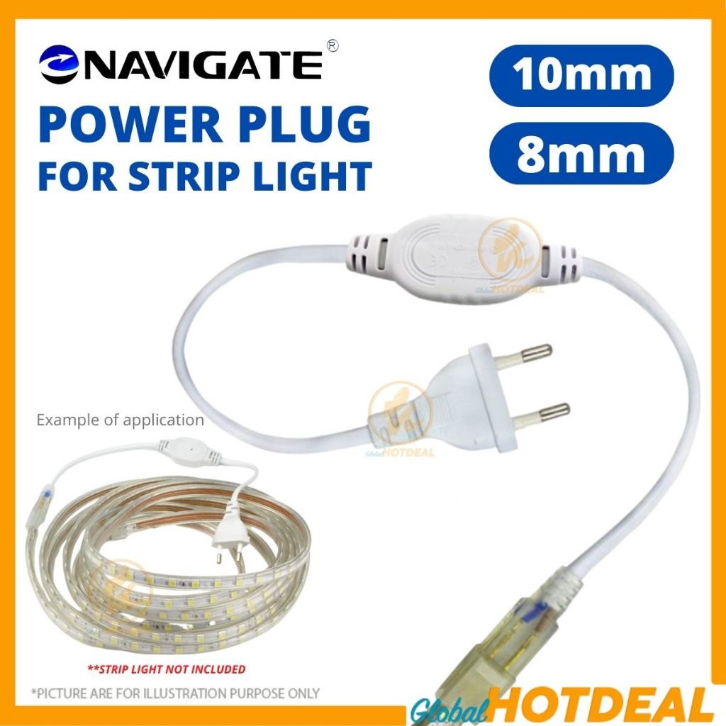 AC220 8MM/10MM Power Supply Adapter For LED Neon Strip Light Power ...