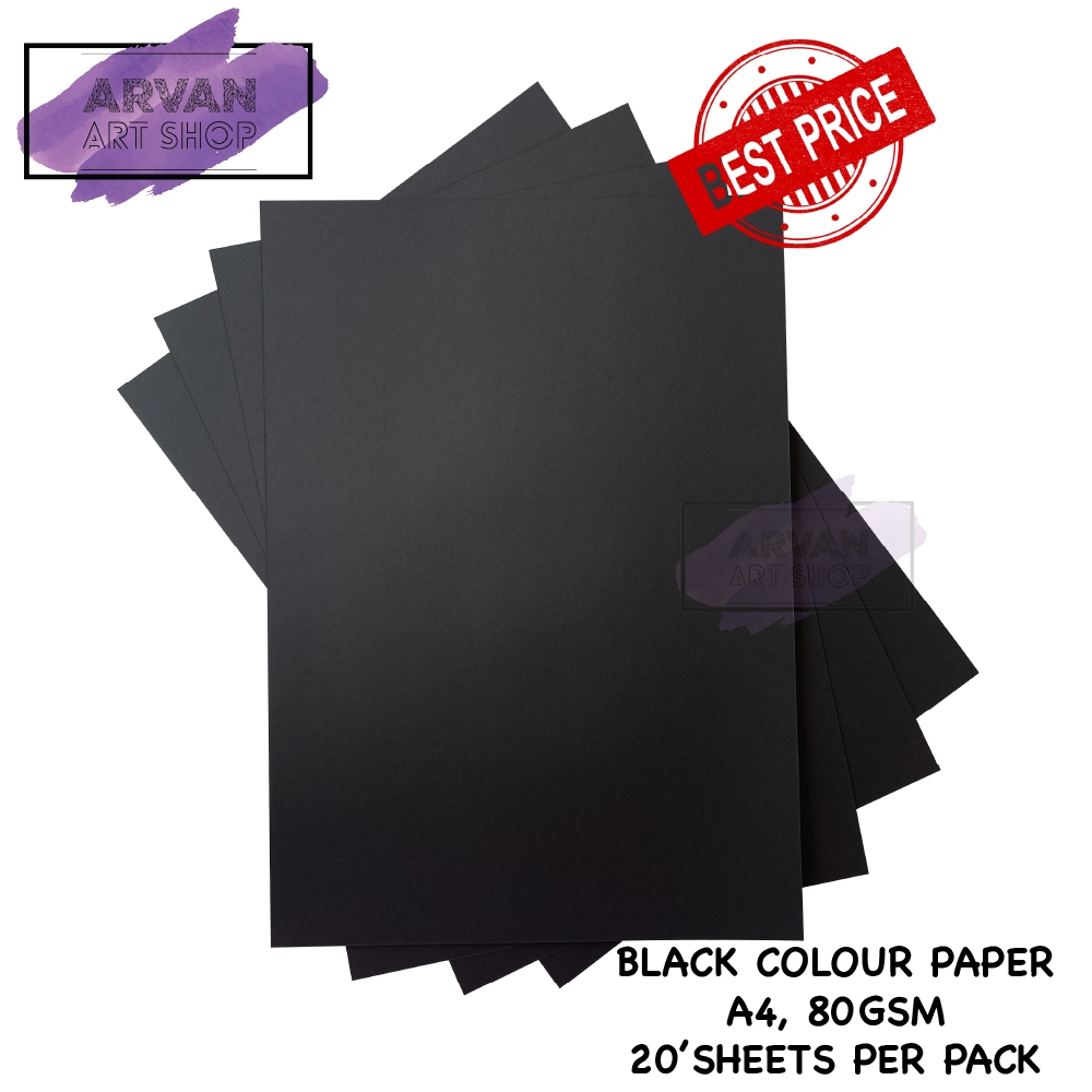 IK LUCKY STAR A4 Black Colour Paper (80gsm - 20's) Kertas Warna Hitam ...