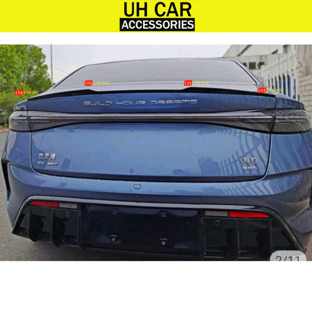BYD SEAL EV CAR 2023 2024 SPOILER, REAR SPOILER WING GLOSSY BLACK ...