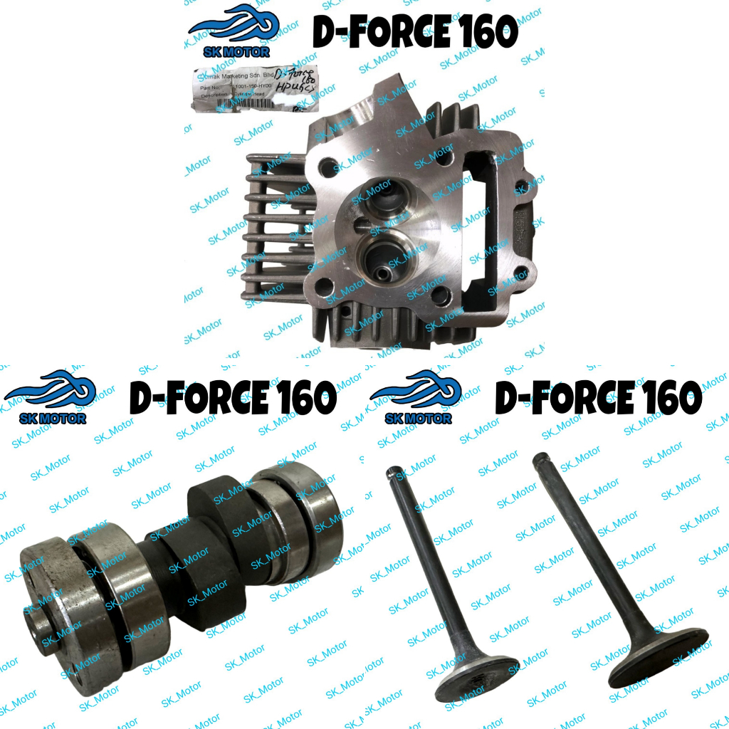 Demak D-FORCE D FORCE 160 Original Cylinder Head Valve Set IN EX Intake ...