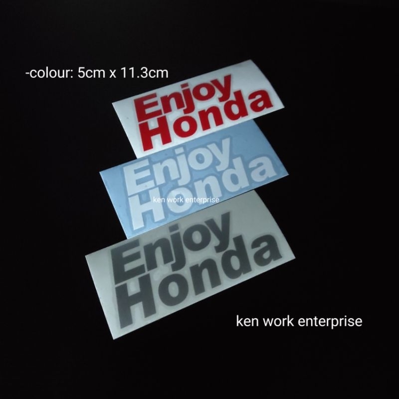sticker enjoy honda #0160 car sticker accessories | Shopee Malaysia