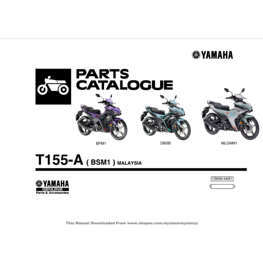 Yamaha Y16ZR / Y16 2021 - 2025 Parts Catalogue / Panduan Alat Ganti ...