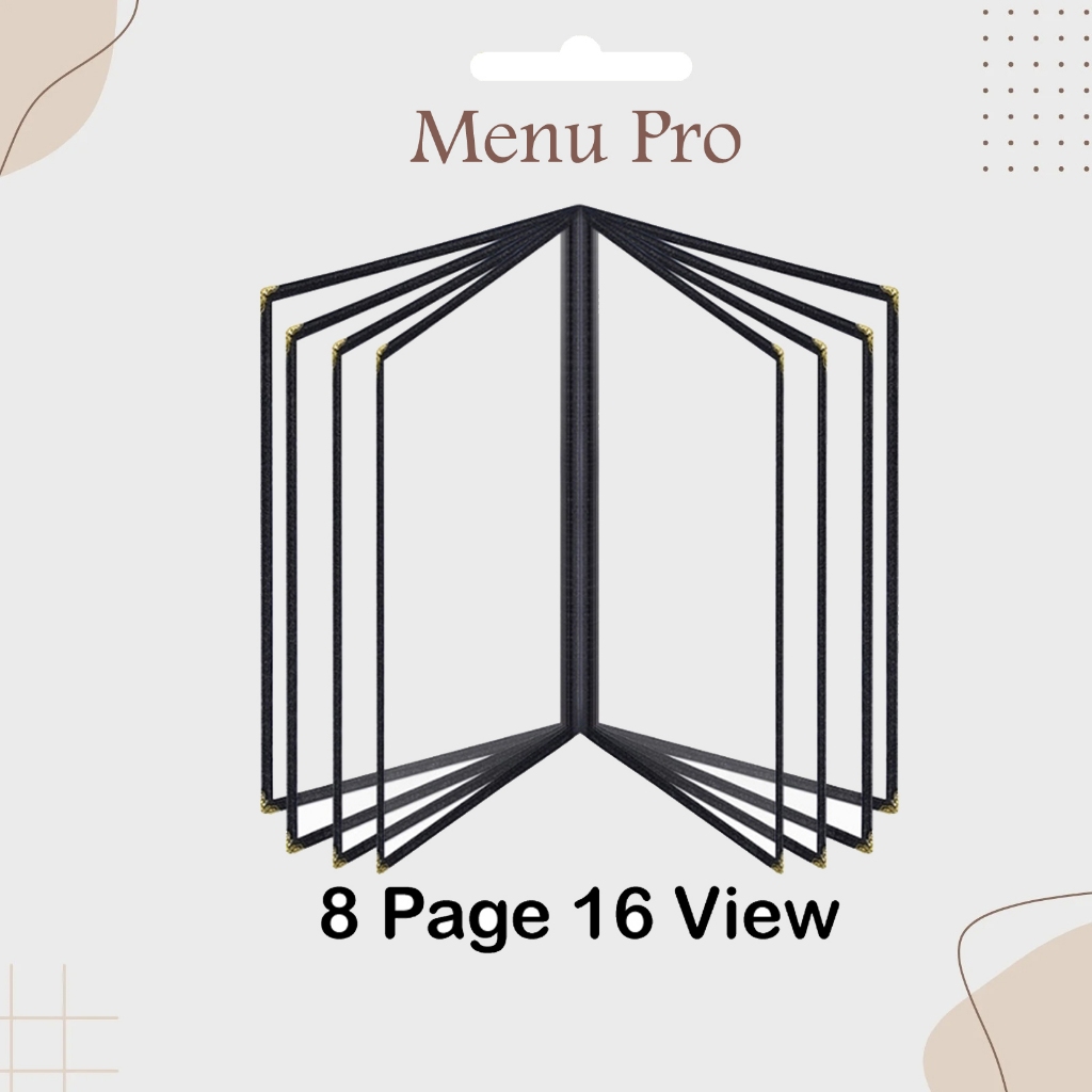 8 Page (16 View) Menu Pro Cafe DIY Restaurant A4 Menu Covers | Cafe ...