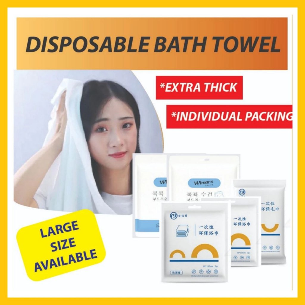Upgraded Large Size 70x140cm Disposable Bath Towel Thickened Portable ...
