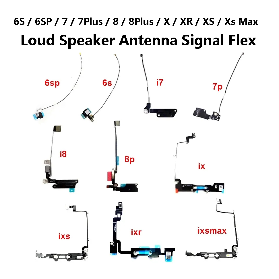 Loud Speaker Antenna Signal Flex Cable Ribbon (Bottom Side) For Phone 6S 6SP 7 7P 8 8P Plus X XR ...