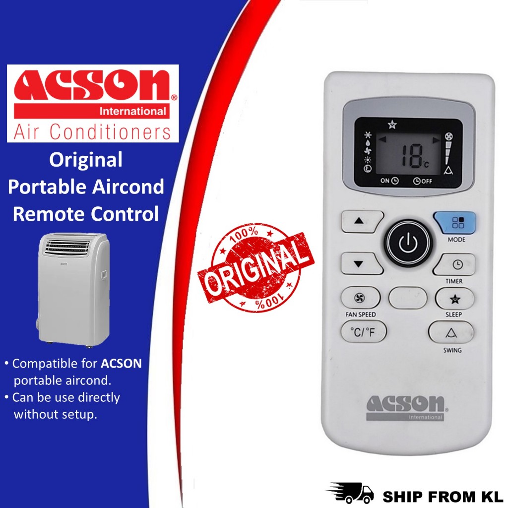 ***ORIGINAL*** ACSON Portable Aircond Air Conditioner Remote Control ...