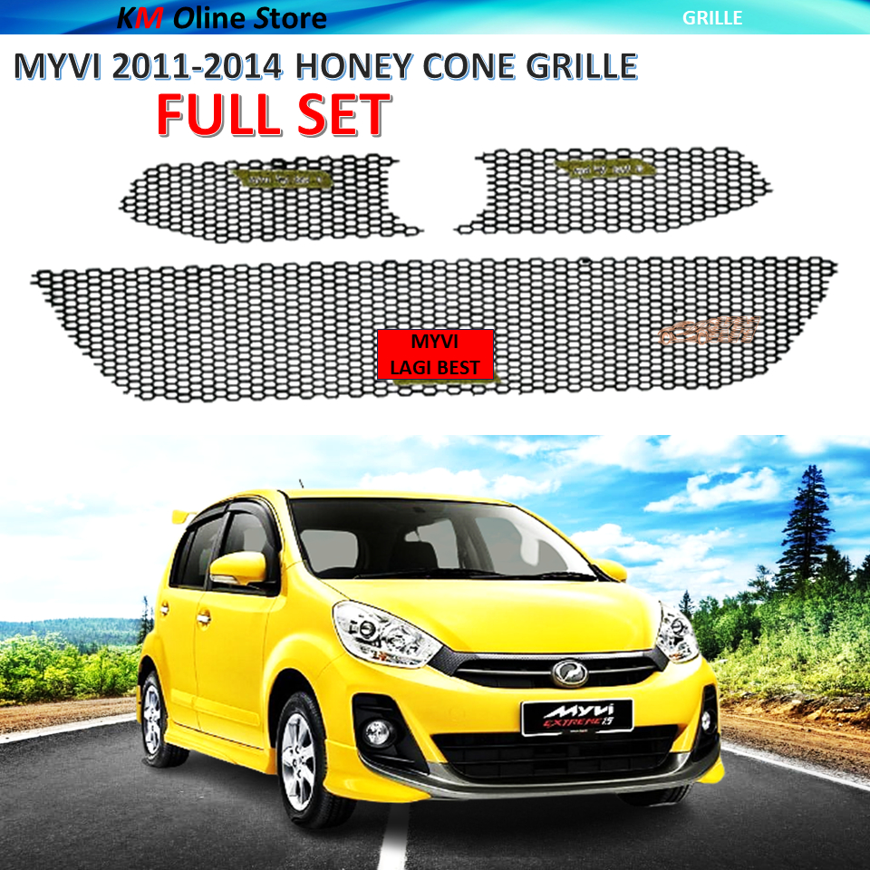 Perodua Myvi 2011-2015 Lagi Best SE Ready Cut Honeycomb Grill Fullset ...