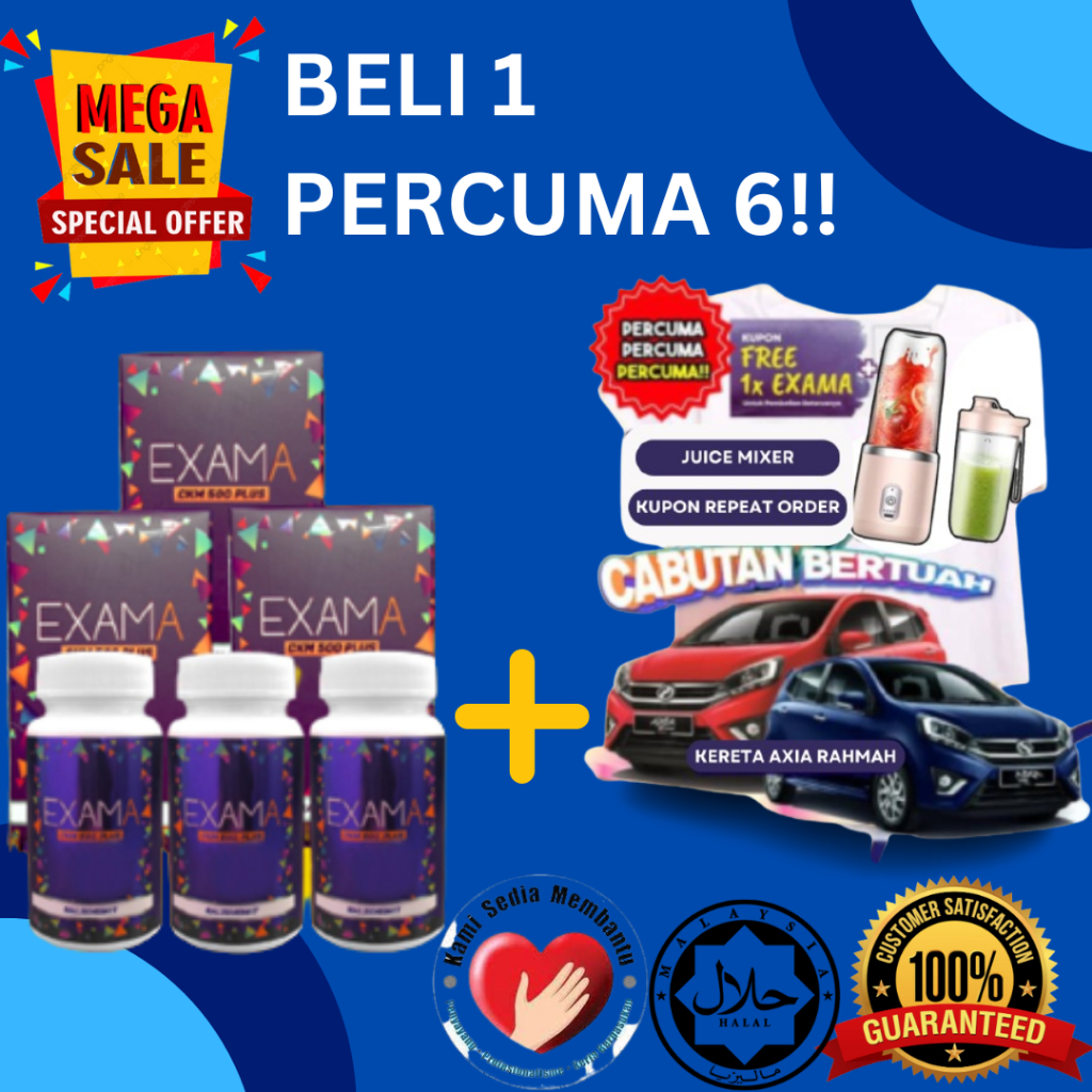 (BELI 1 FREEGIFT 6 TAMBAHAN) SET COMBO Vitamin Minda Exama + 10 FREE ...
