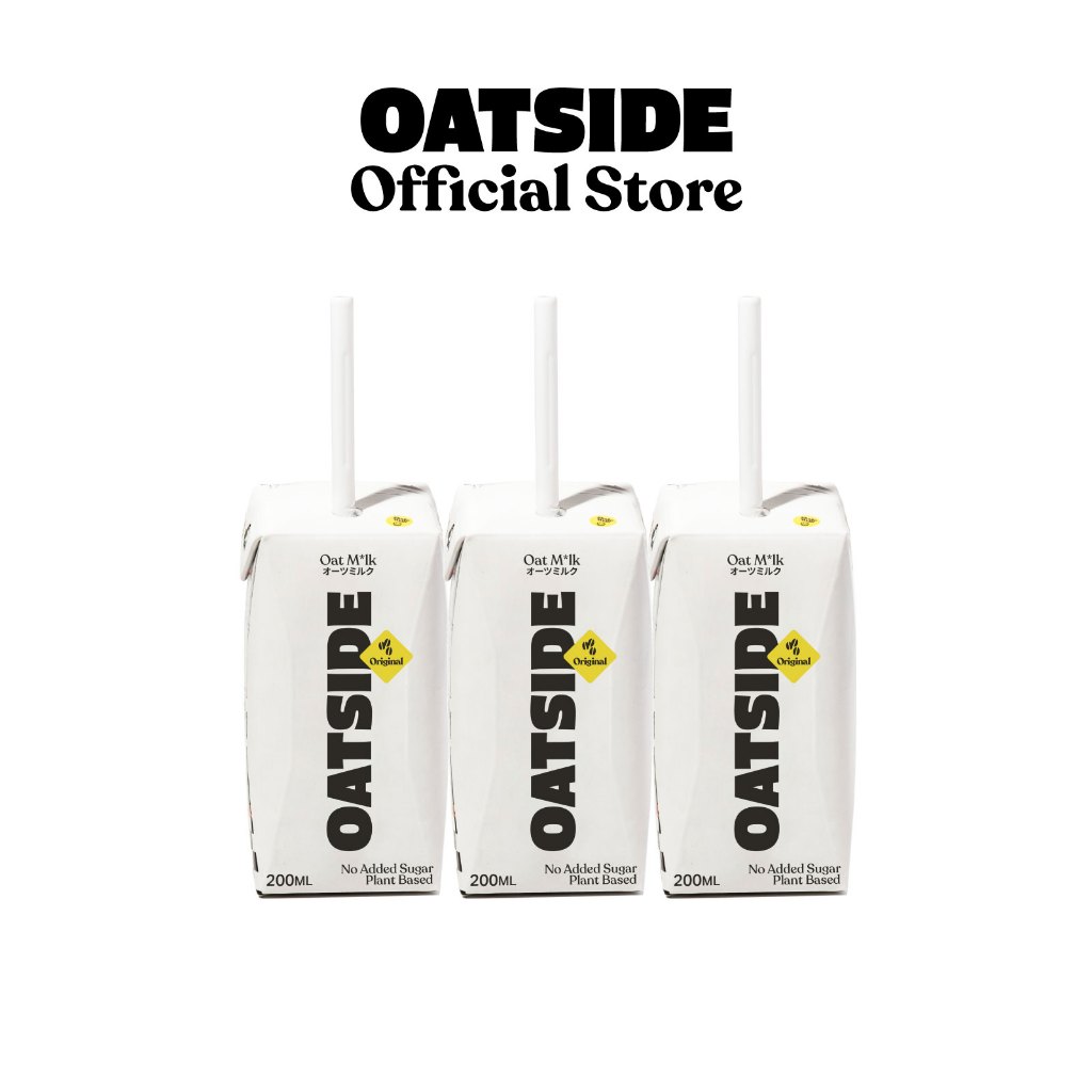 OATSIDE Barista Blend Original Oat Milk 200ml x 3 - Dairy Free, Creamy, Zero Added Sugar ...