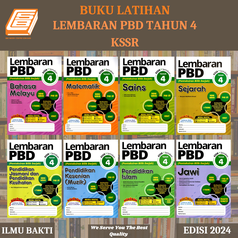 [SBCB] Buku Latihan : Lembaran PBD Tahun 4 KSSR semakan ( Ilmu Bakti ) | Shopee Malaysia