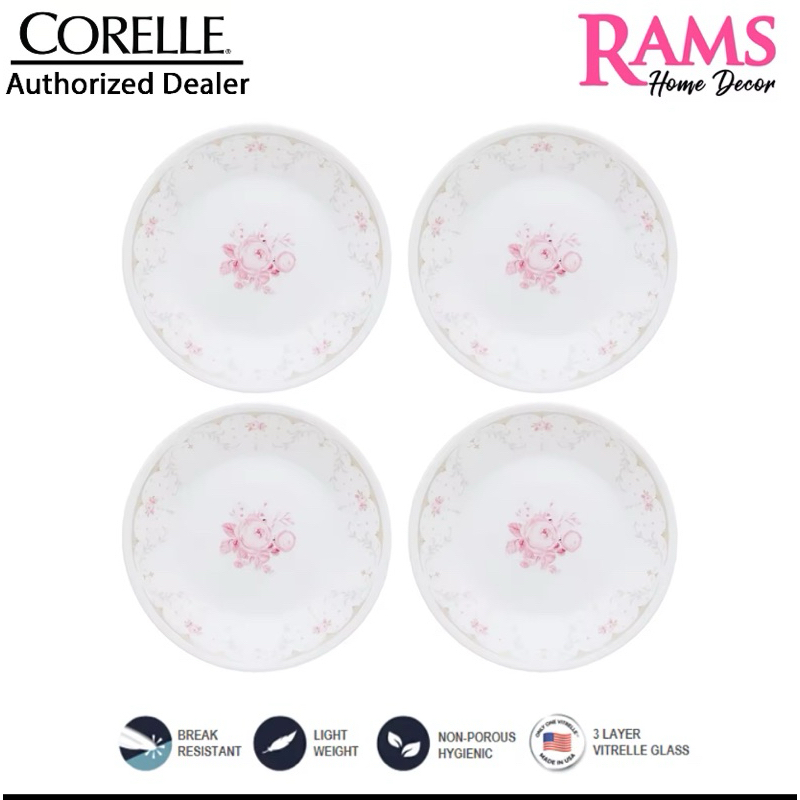 Corelle blooming pink Vitrelle Tempered Glass Dinner Plate / Set ...