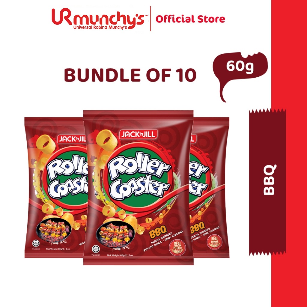 Jack ‘n Jill Roller Coaster - BBQ 60g x 10 | Shopee Malaysia