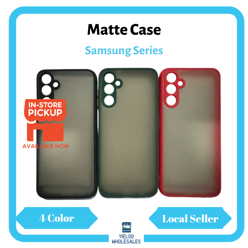 (FREE SCREEN PROTECTOR) Samsung Series Colorful Matte Bumper Case M34/A25/A15/S24/A55/A3/A06 ...