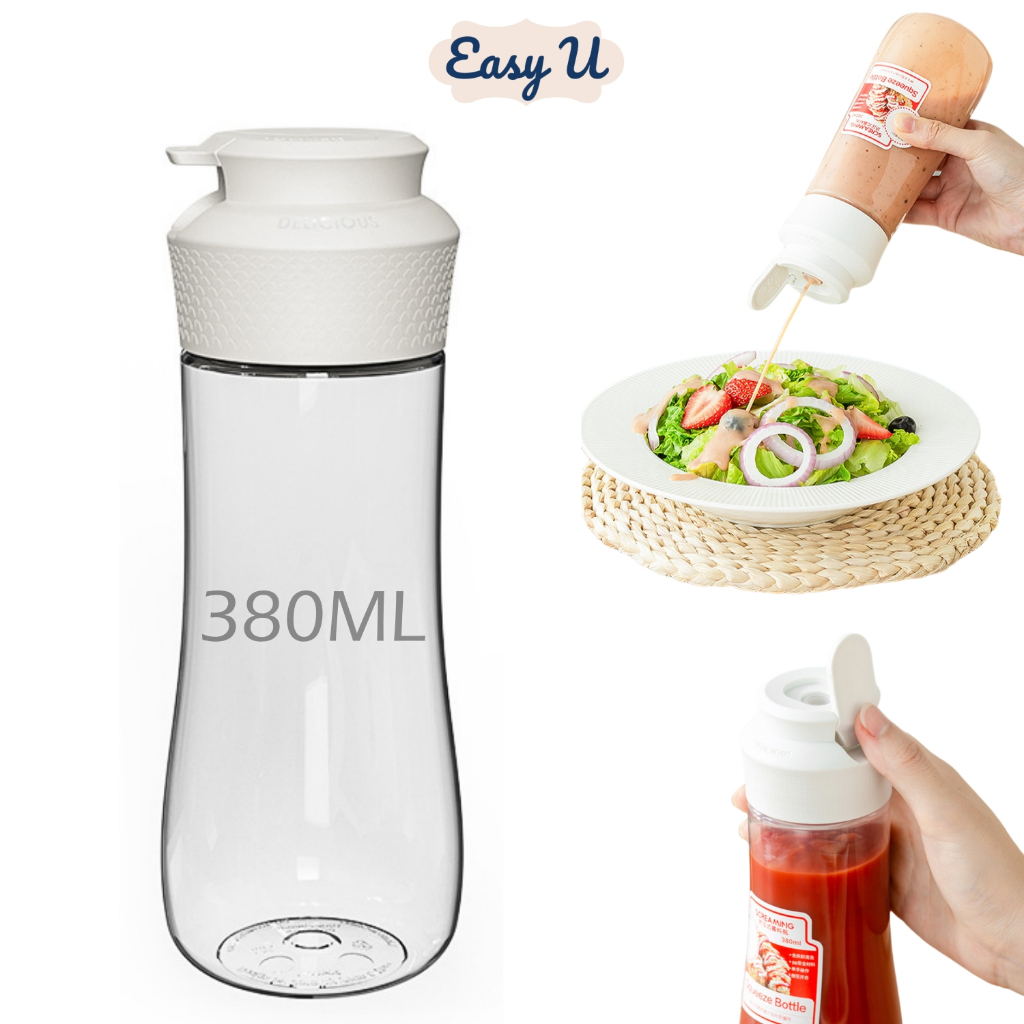 380ML PP Kitchen Squeeze Sauce Bottle | Oil Soy Sauce Bottle Botol ...