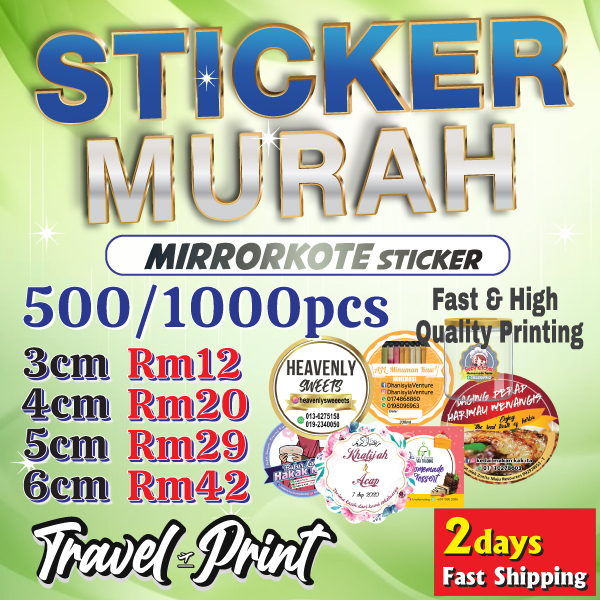 3cm-6cm ️ 500/1000pcs~ STICKER / LABEL PRODUK | Shopee Malaysia