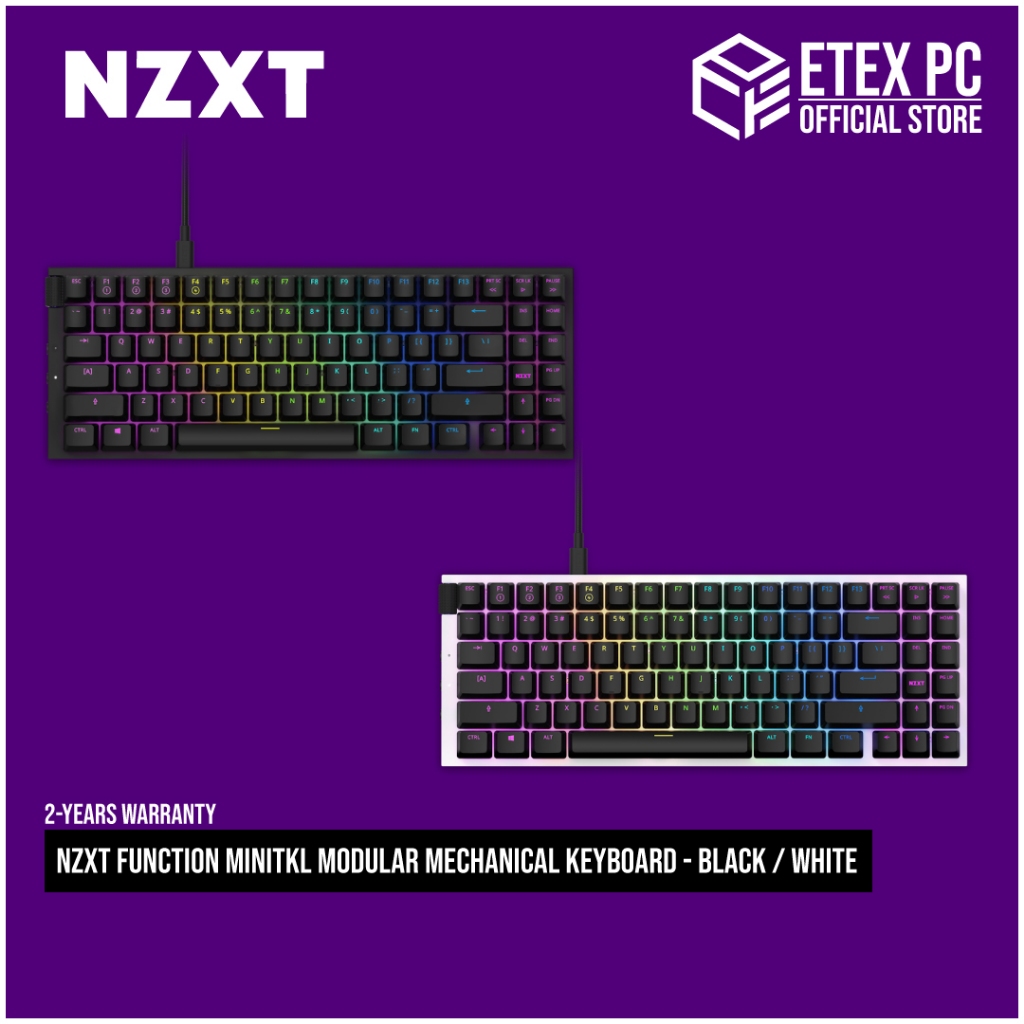 NZXT Function MiniTKL Modular Mechanical Keyboard - Black / White # KB ...