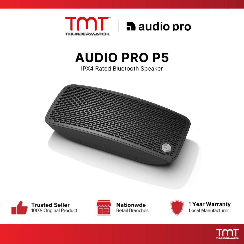 Malaysia Audio Pro P5 IPX4 Bluetooth Speaker | 1 Year Warranty | Shopee Malaysia