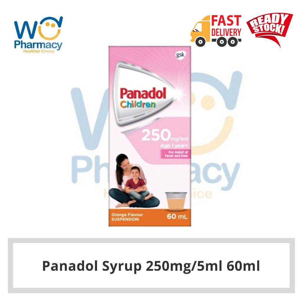 Panadol Syrup 250mg/5ml | Children 1 years+ 60ml | Shopee Malaysia