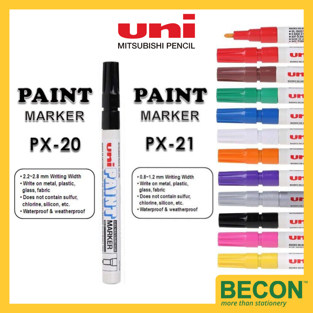 Uni Paint Marker Fine PX 21 | PX 20 | Shopee Malaysia