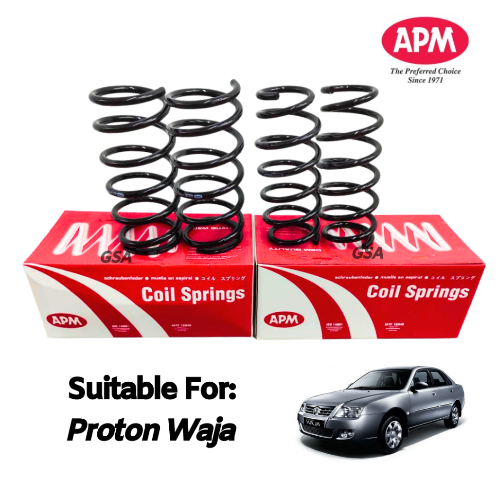 APM Proton Waja Standard Coil Spring Front (Depan) / Rear (Belakang ...