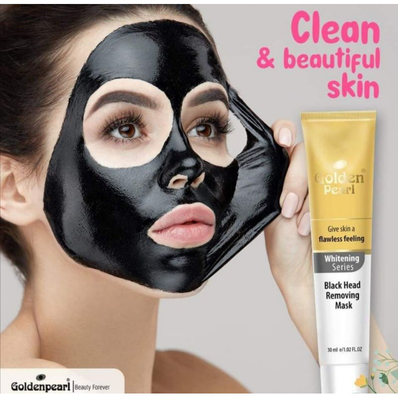 💯% Original, Golden Pearl Facial Blackhead Remover Mask Cream/ Black ...