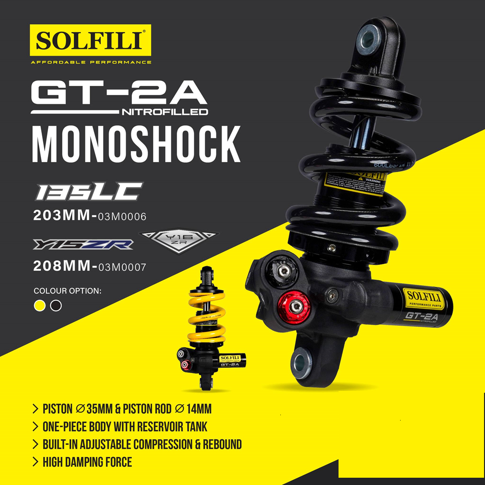 SOLFILI -RCB Y15 Y16 LC135 208MM 203MM GT-2A NITRONFILED MONOSHOCK GT ...