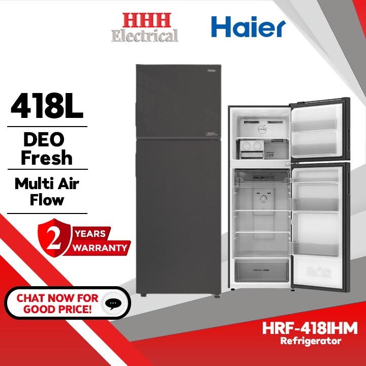 Haier 418L 2-Door Fast Cooling System Refrigerator HRF-418IHM Peti Sejuk 2 pintu | Shopee Malaysia