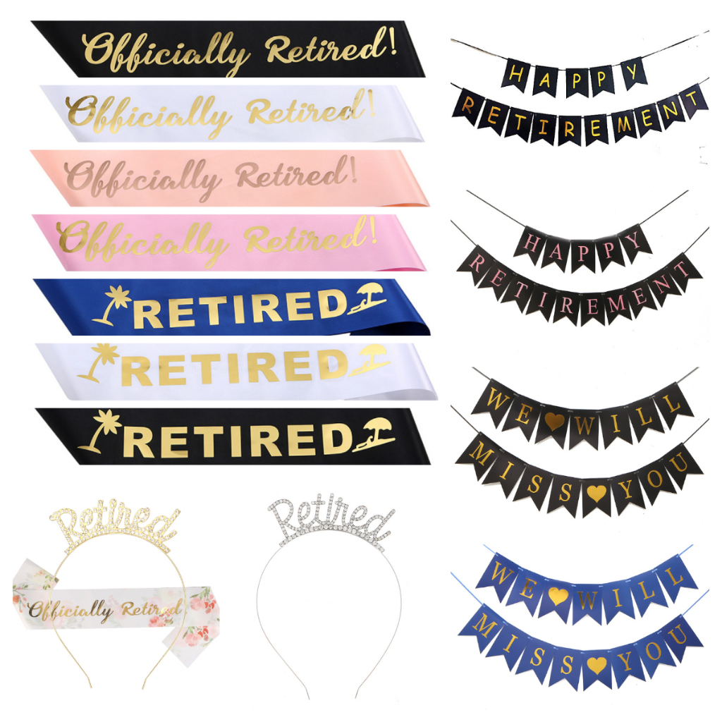 [Ready Stock] Retirement Officially Retired Sash & Banner Shoulder ...