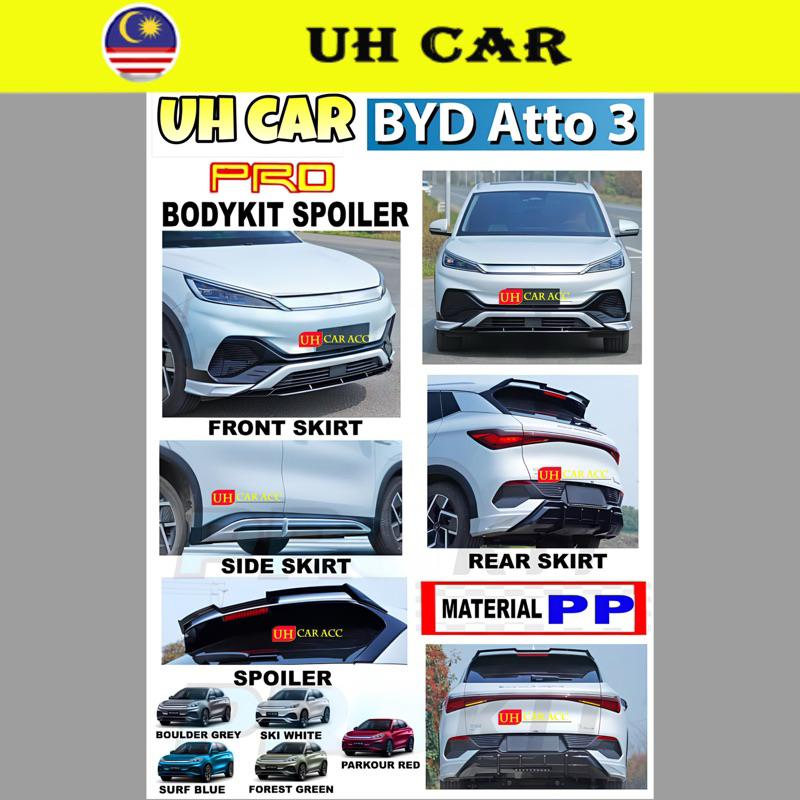 BYD ATTO3 ATTO 3 Pro PP Bodykit Skirt Skirting Diffuser Lip Panel ...