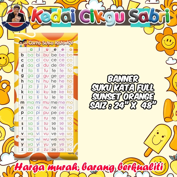 BANNER CARTA SUKU KATA KV FULL (BAHASA MELAYU) | Shopee Malaysia